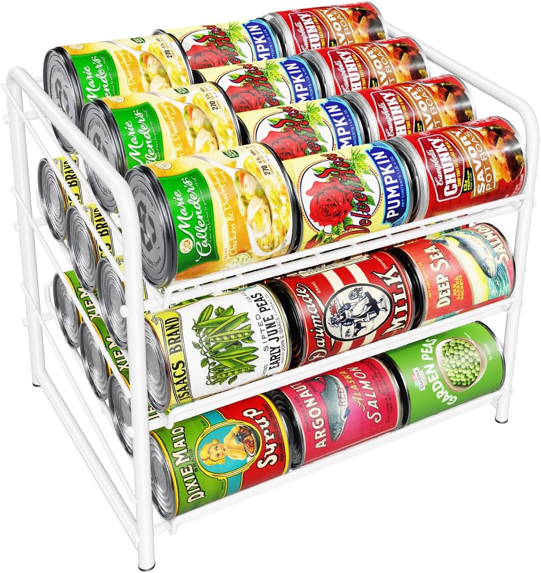 Amazon.com: 2-Tier Stackable Can Organizer for Pantry Shelves, 2 Pack ...