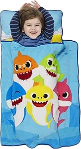 Baby Shark Toddler Nap Mat - Includes Pillow and Fleece Blanket – Great ...
