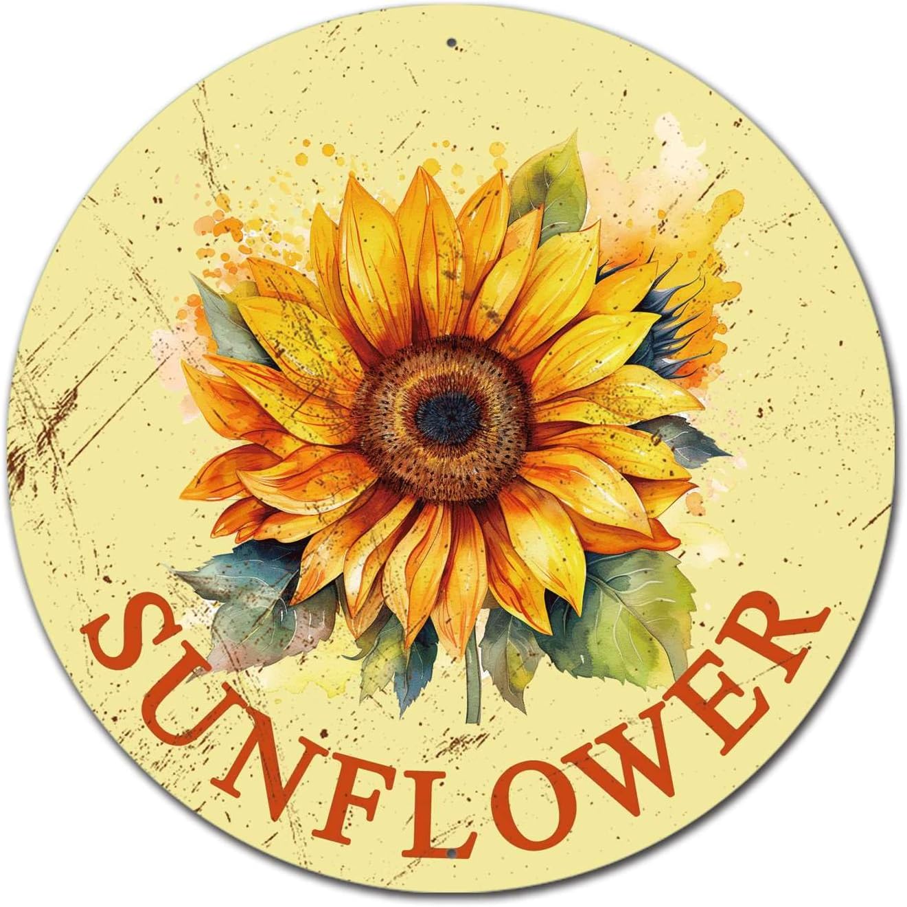 Amazon.com: Lygond Metal Sign Tin Sign Retro Round Garden Flower ...