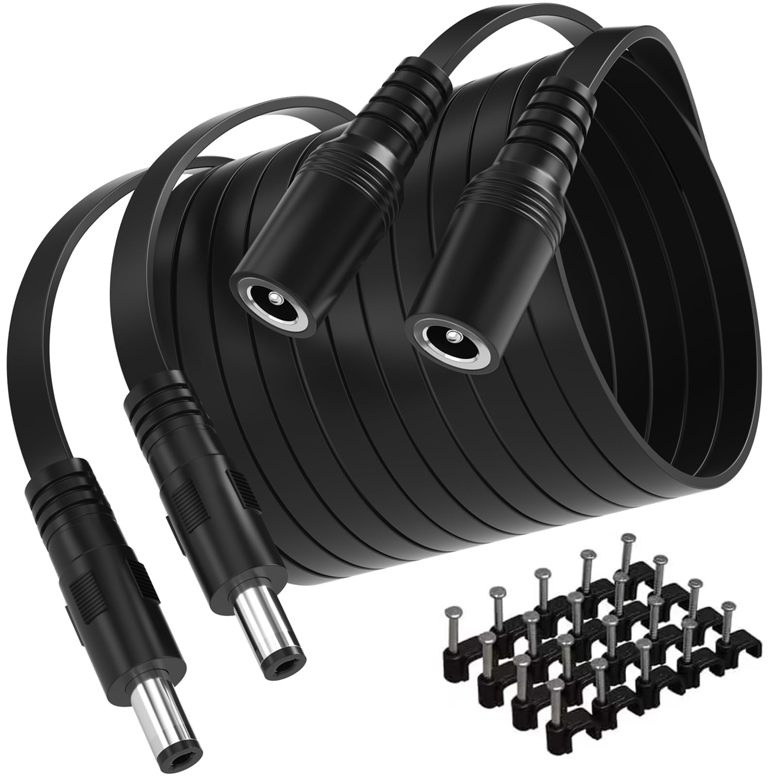 Amazon.com: SIOCEN【2-Pack】 20ft Dc 12v Power Extension Cable,5.5mm x 2 ...