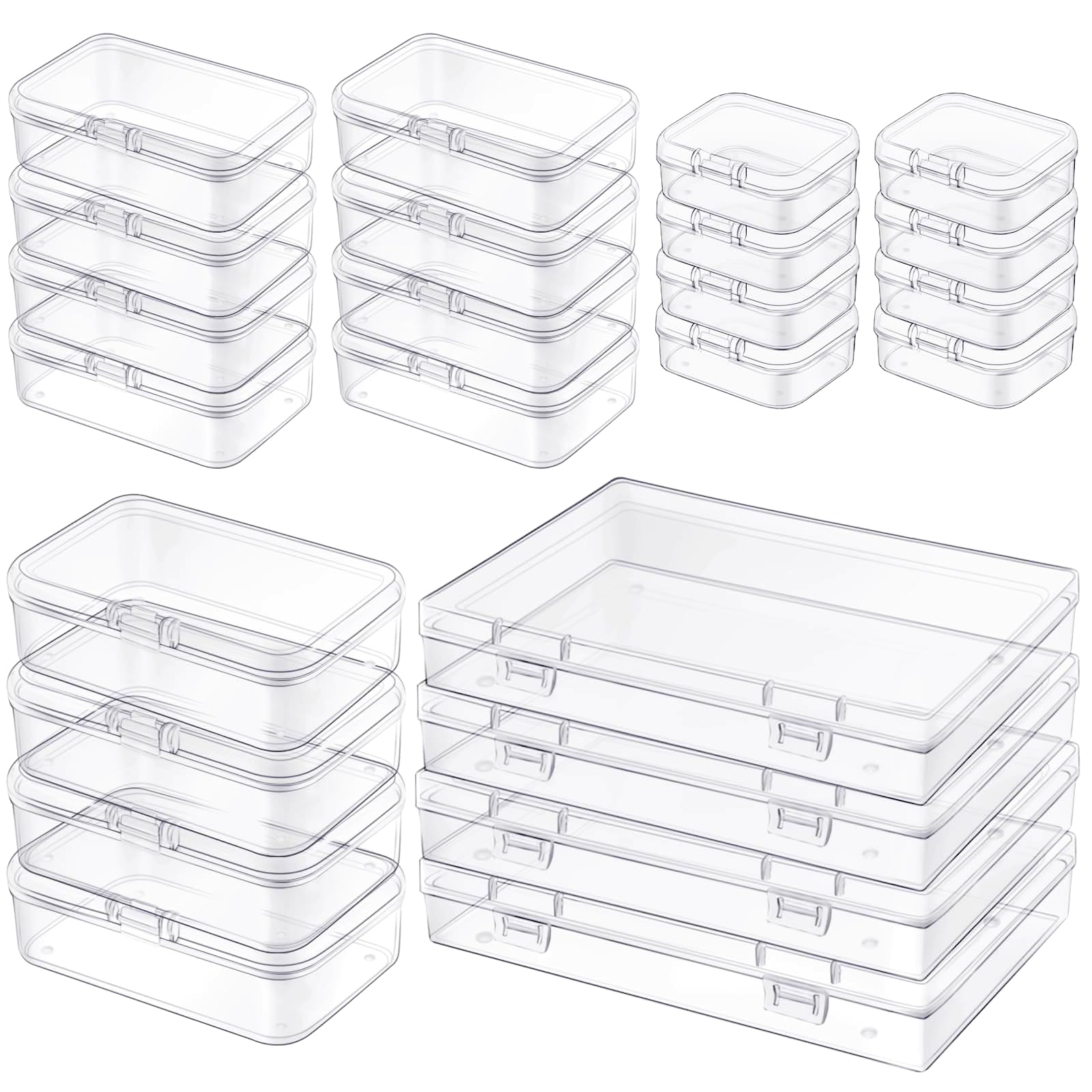 Amazon.com: Qeirudu 24 Pcs Small Plastic Containers with Lids - Mini ...