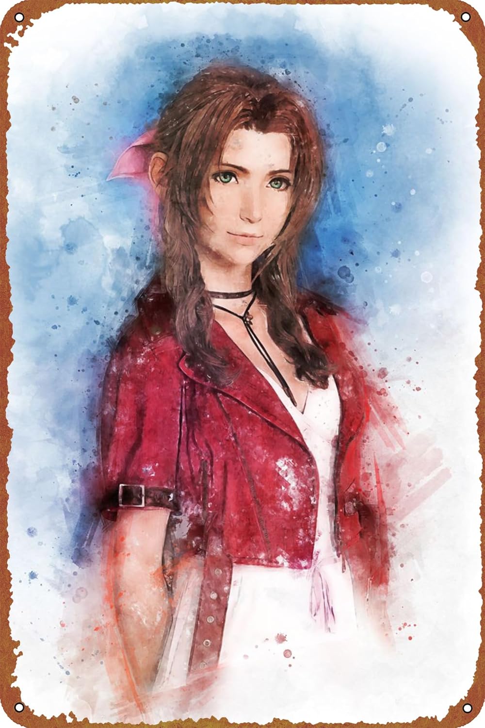 Amazon.com: Aerith Gainsborough FF7 Metal Tin Sign Hanging Retro Sign ...