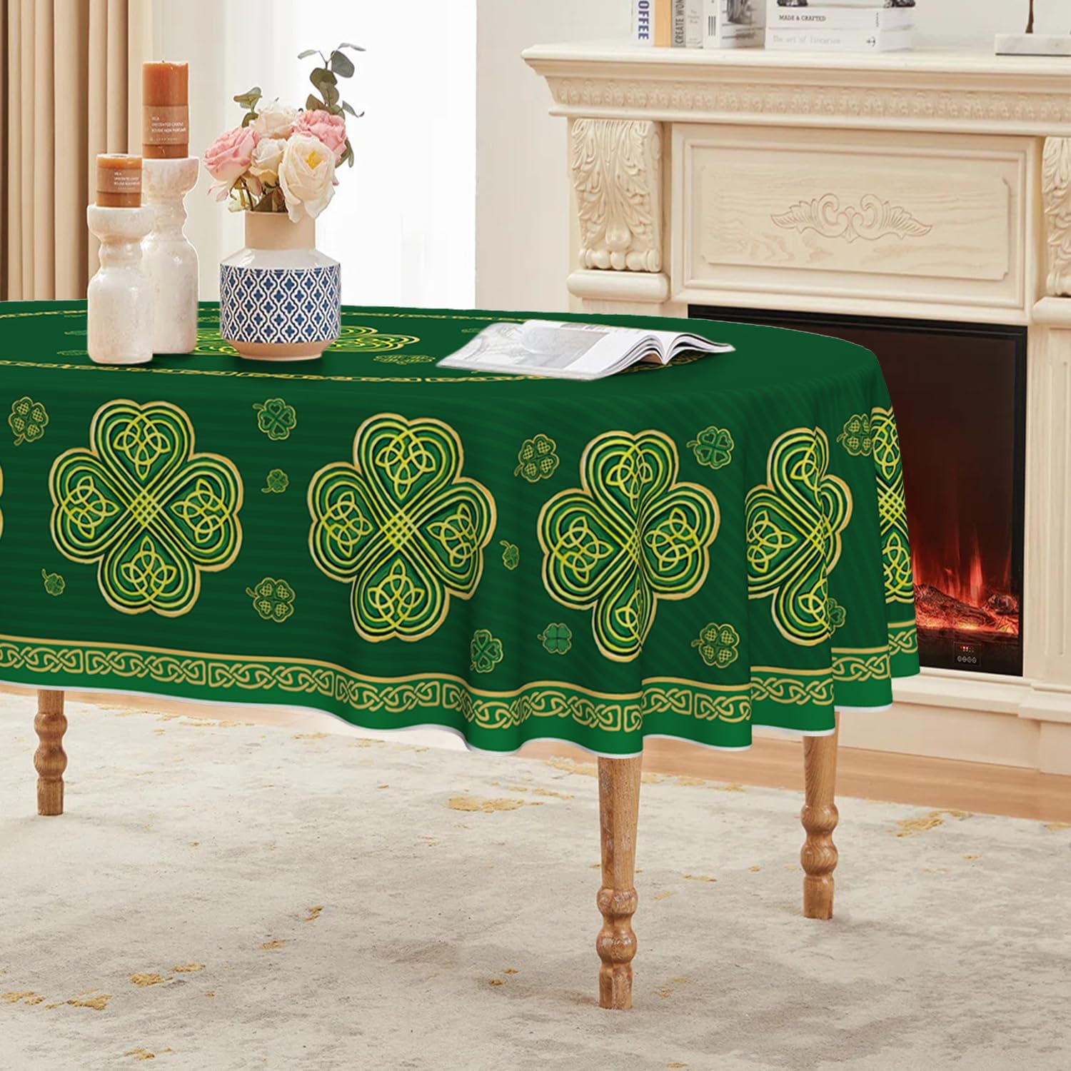 Amazon.com: Horaldaily St. Patrick's Day Tablecloth 60×84 Inch Oval ...