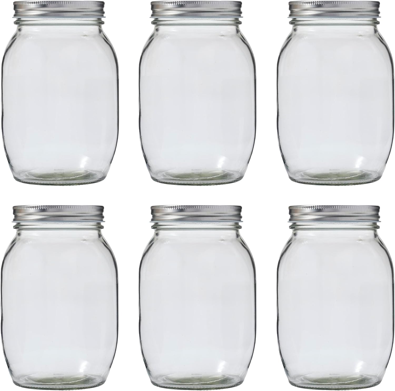 Amazon.com: Plaid 32 oz Glass Pack, Set of 6 Customizable Jars with ...