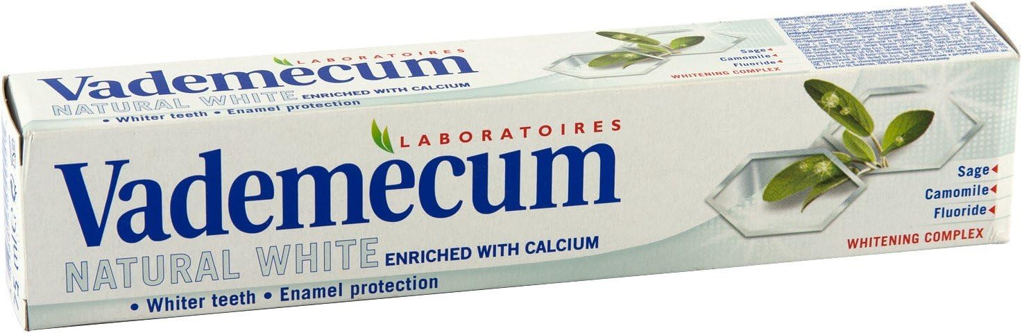 Amazon.com : Vademecum Herbal Toothpaste 4oz - Natural White - 6 Count ...