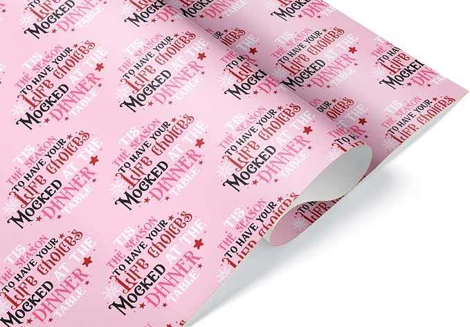 Amazon.com: Giftini Funny Gift Wrap, Christmas Quotes Wrapping Paper ...