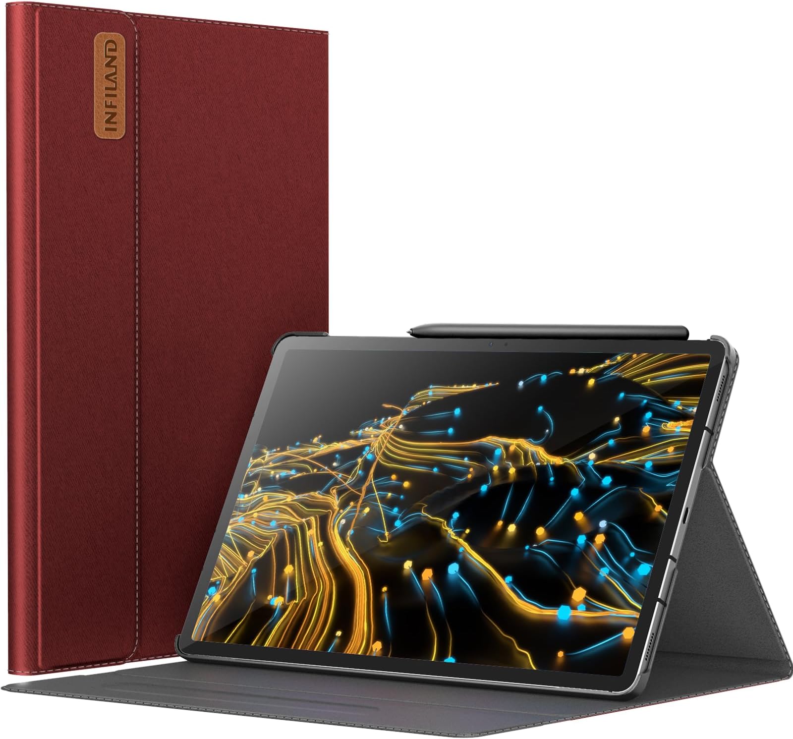 Amazon.com: INFILAND Galaxy Tab S9/S9 FE 5G Case, Multi-Angle Stand ...