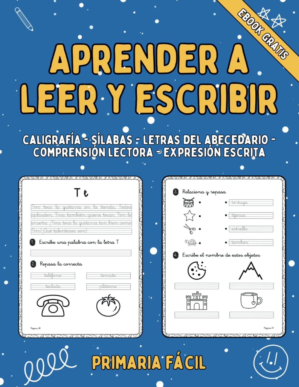 Aprender a Leer y Escribir en Español para Niños: Cuaderno de ...