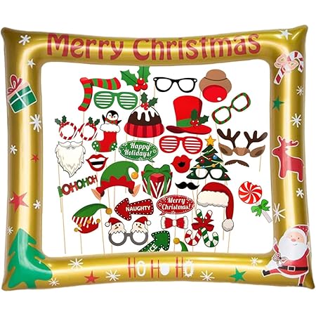 Christmas Inflatable Photo Booth Inflatable Selfie Frame for Christmas ...