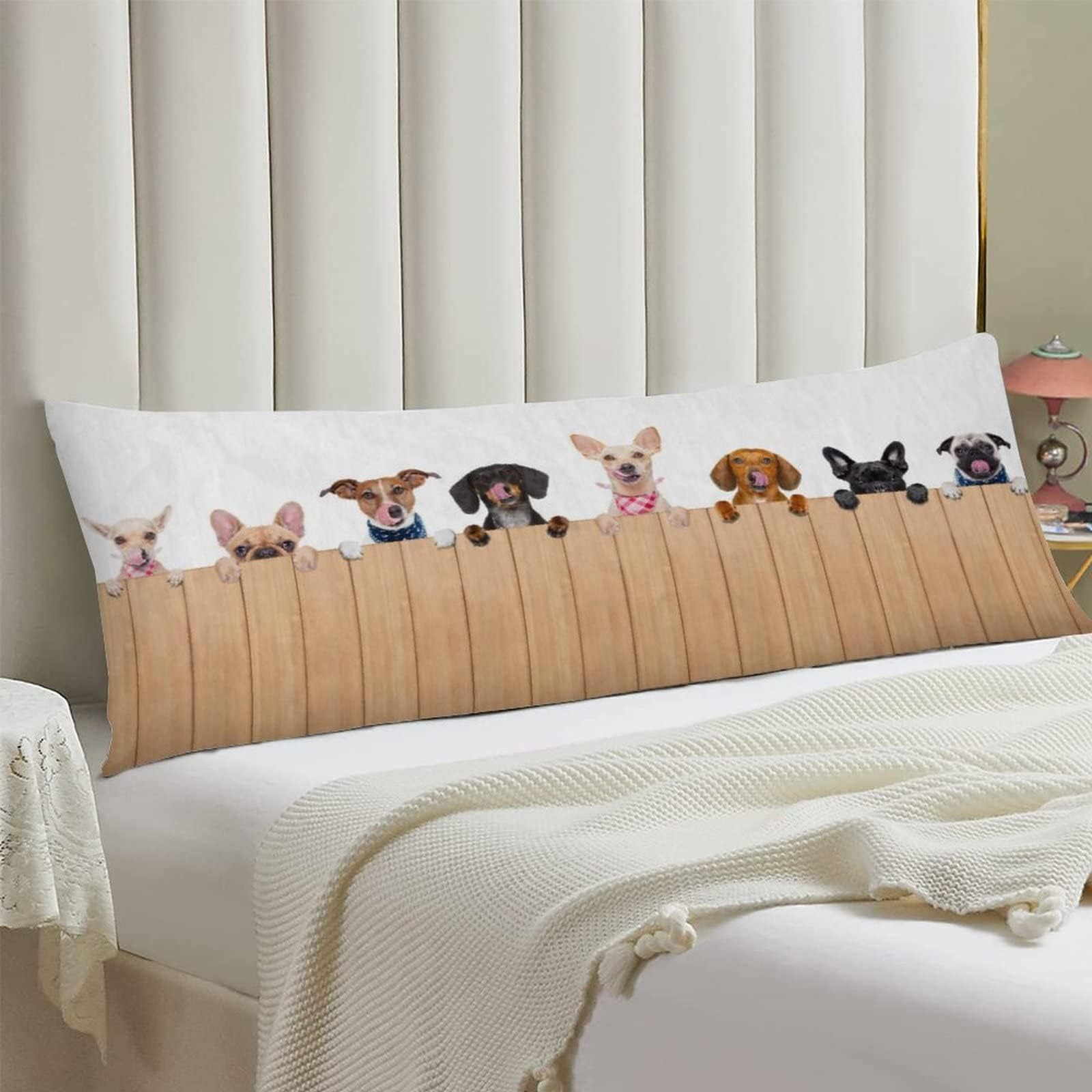 Amazon.com: GUGLILI Dog Paw Body Pillow Cover Custom Pet Name 20x54 ...
