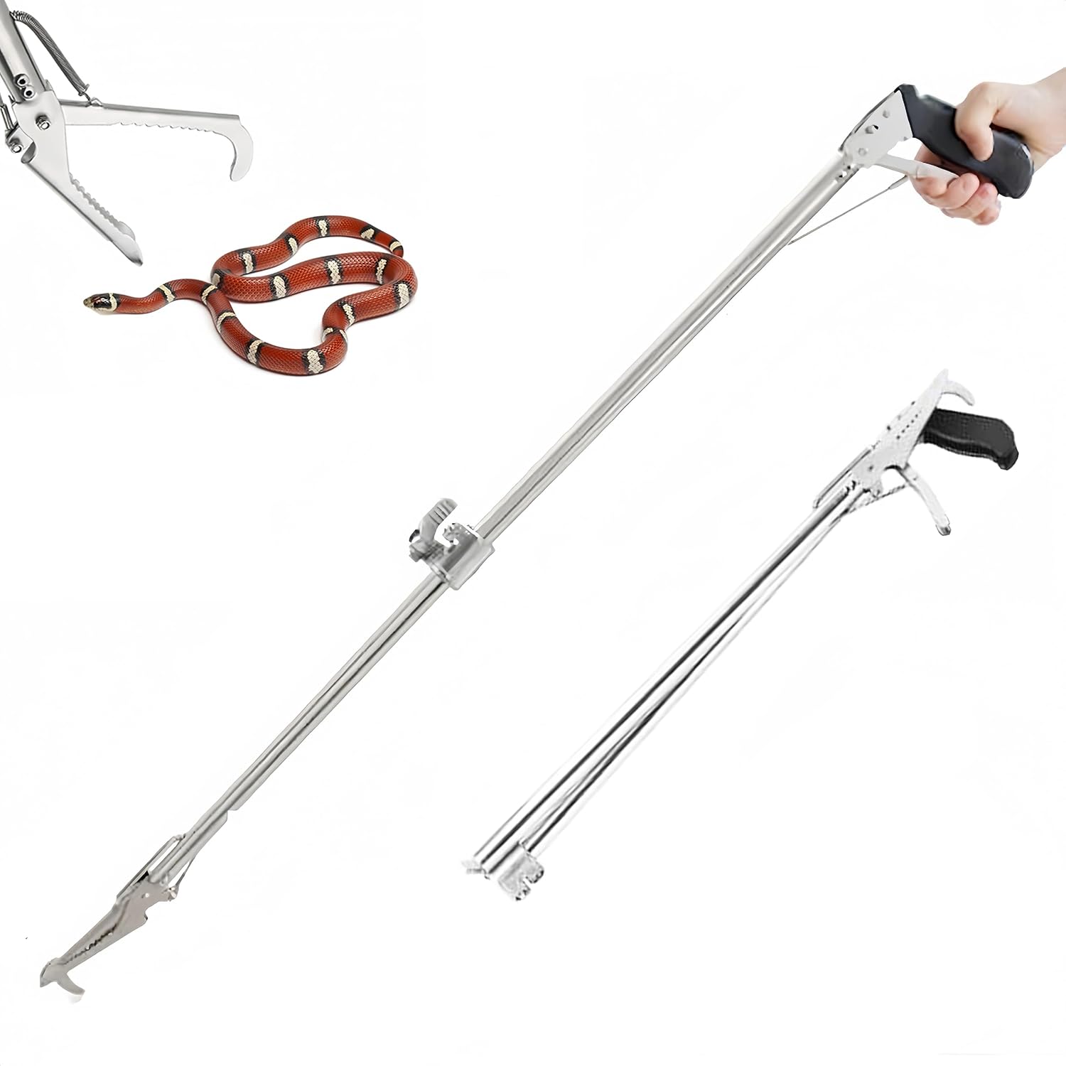 Amazon.com : V-CHEETONG Snake Tong Collapsible Reptile Grabber Rattle ...