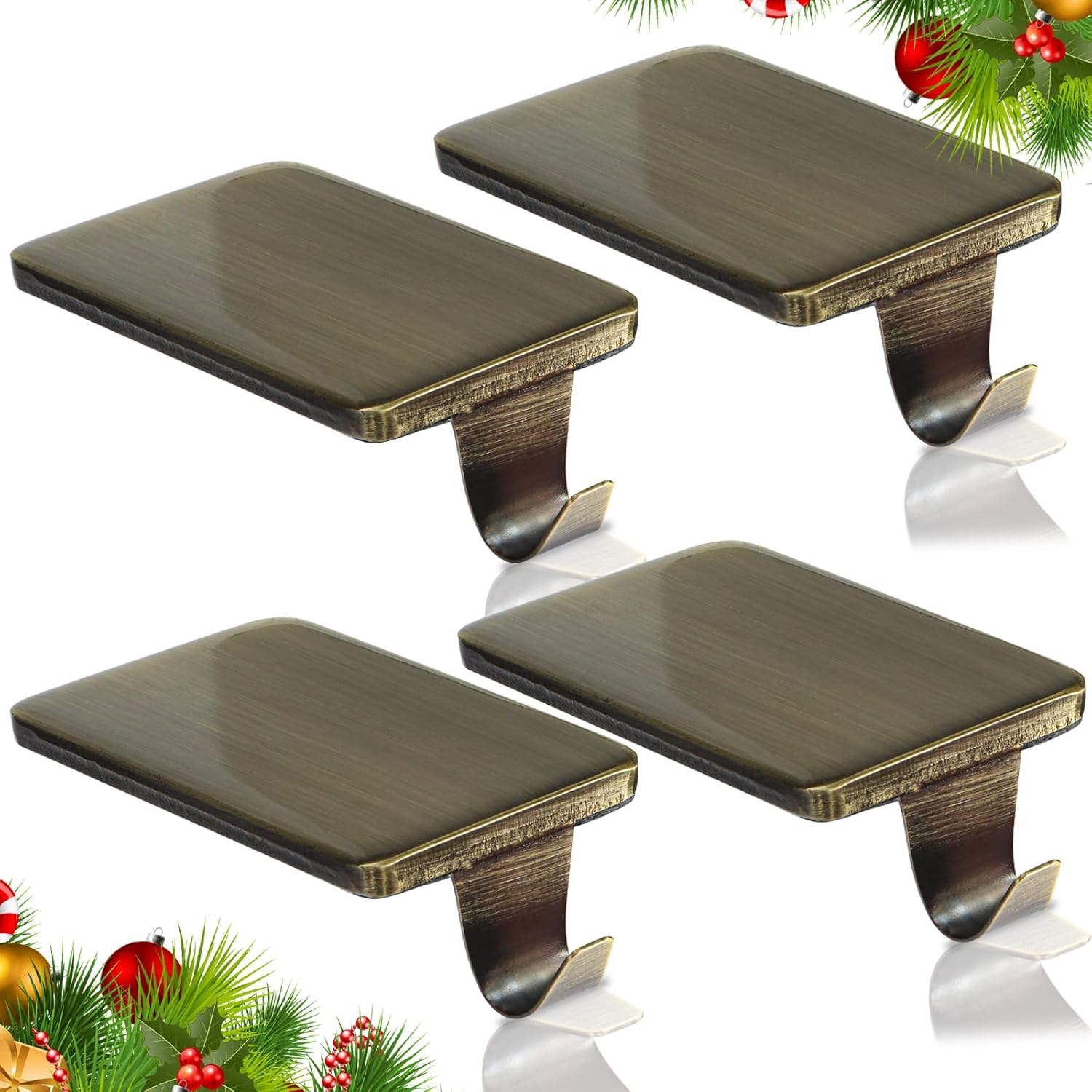 Amazon.com: HMASYO Christmas Stocking Holders for Mantle Set of 4 ...