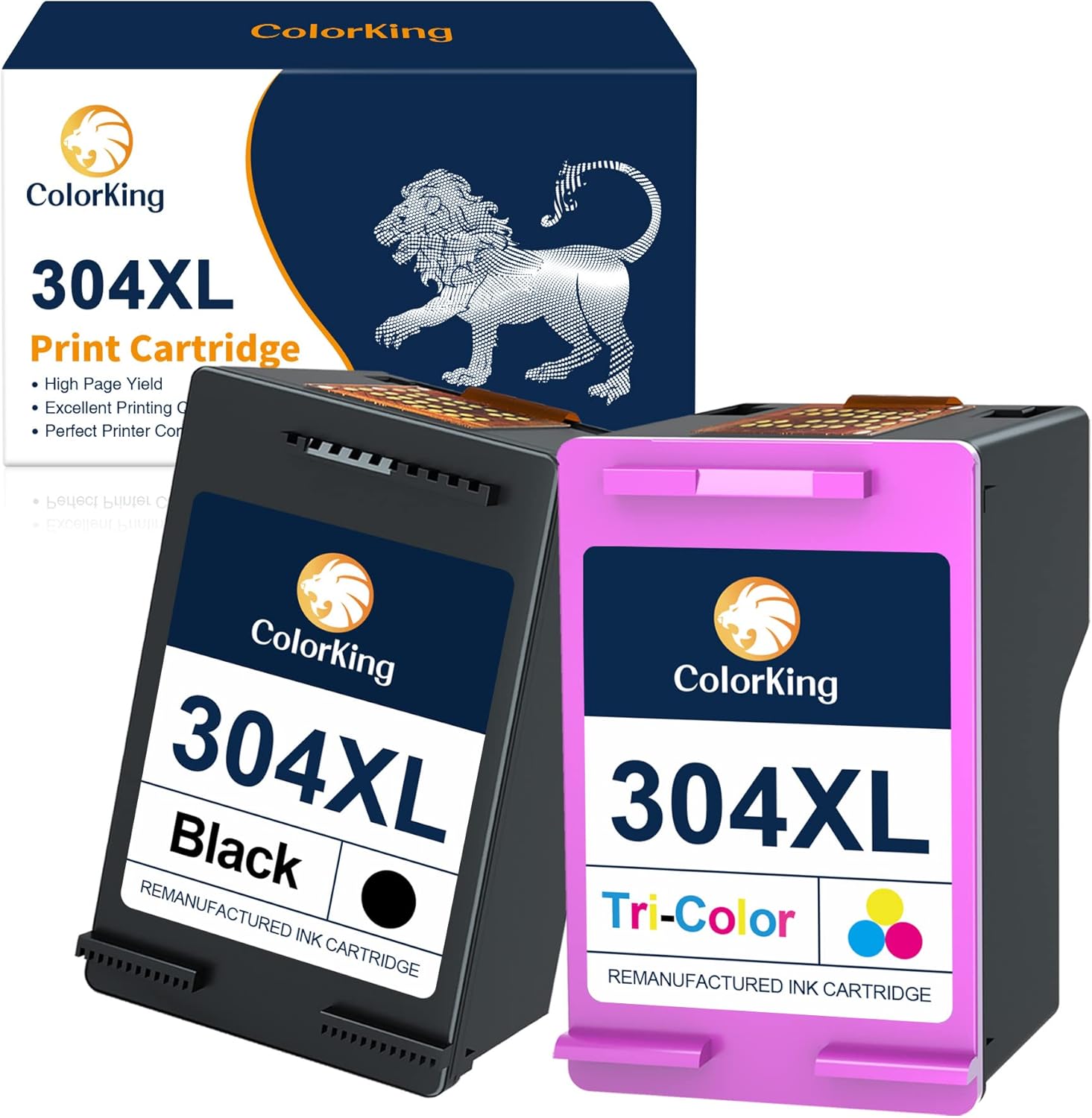 ColorKing 304XL 304 XL Remanufactured for HP 304 Ink Cartridges Combo ...