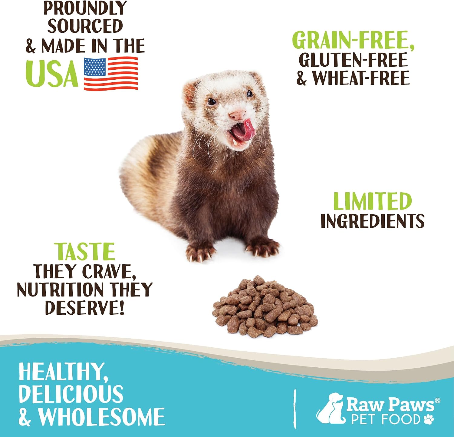 Raw Paws Alimento crudo liofilizado para hurones, carne de res de 16 ...