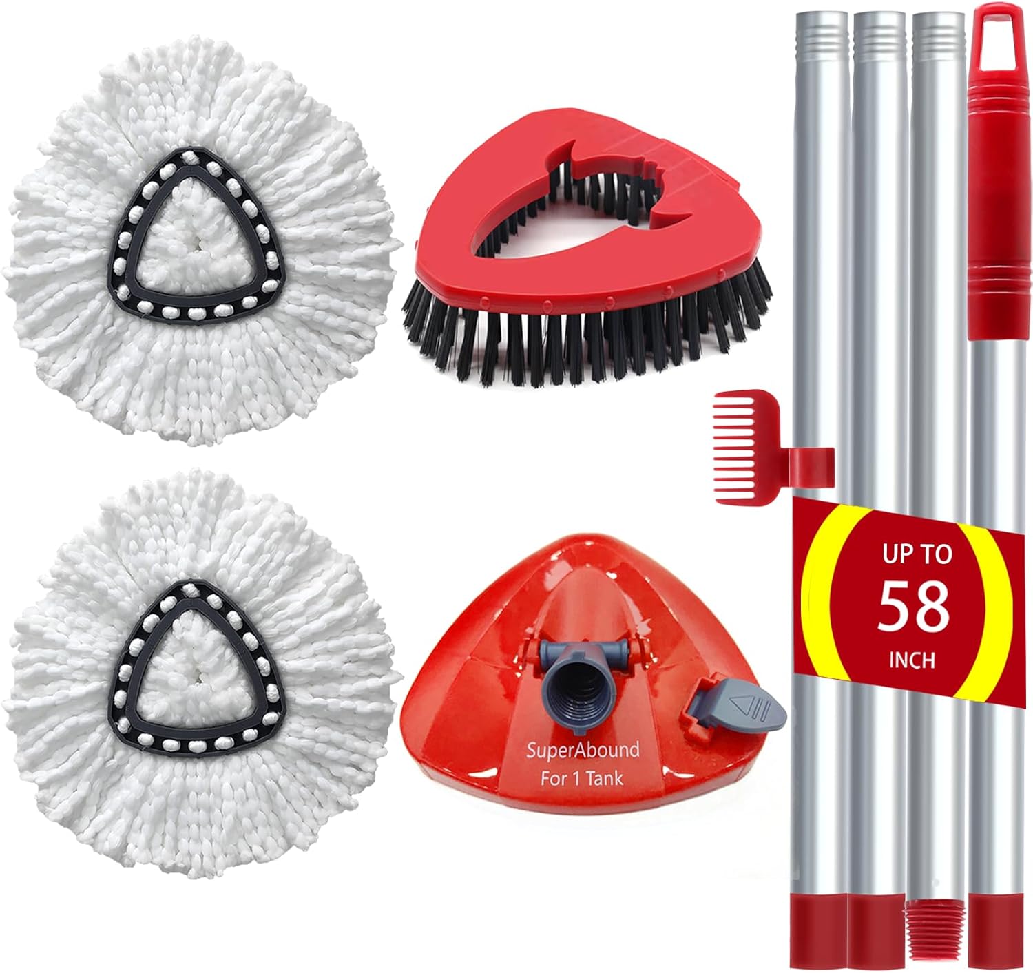 Amazon.com: SuperAbound 2 Spin Mop Replace Head for EasyWring 1 Tank ...