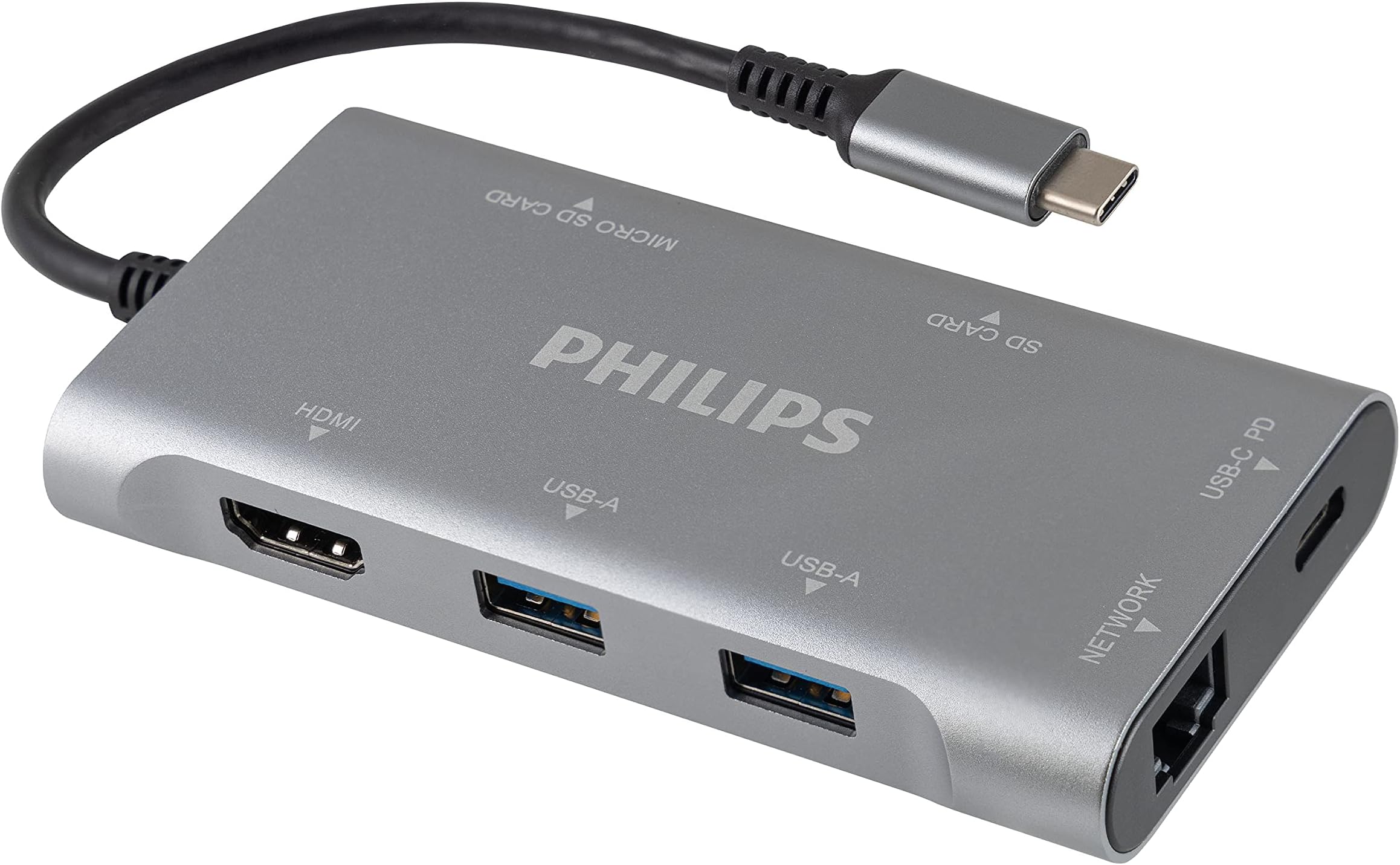 Amazon.com: Philips USB C Hub with Power Pass-Through, 7-in-1 Multiport ...