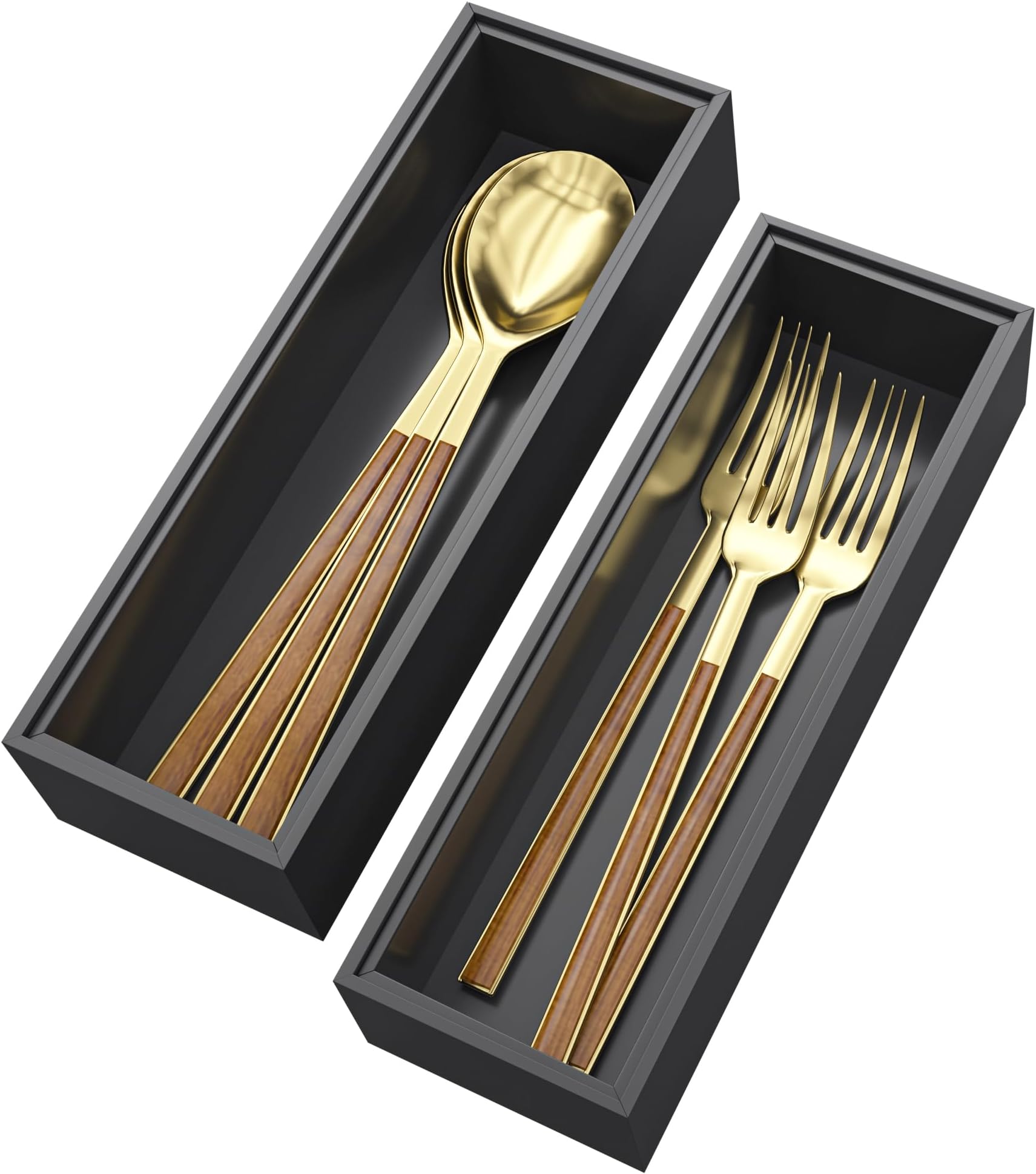 Amazon.com - Uiifan 6 Pcs 10 x 3 x 2'' Bamboo Drawer Organizer Black ...