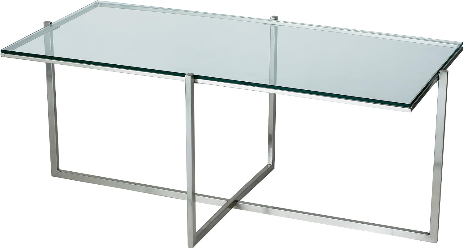 Amazon.com: Adesso Glacier Coffee Table, Steel : Home & Kitchen