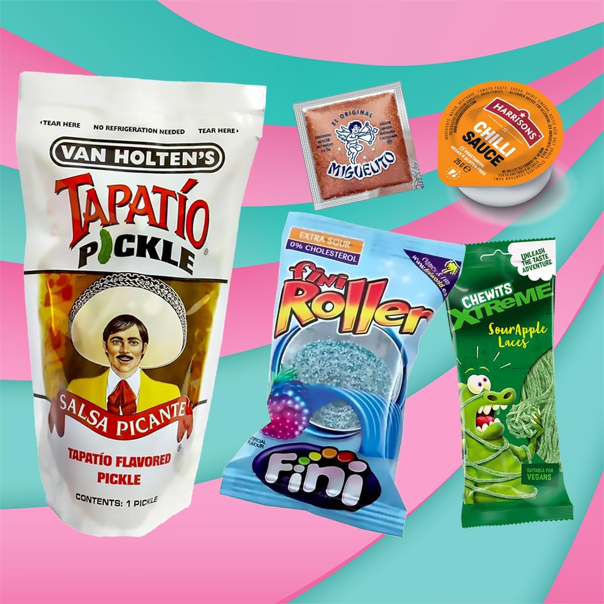 Tubbees Chamoy Pickle Kit, Van Holten's Dill Pickle and F Roll Up Kit ...