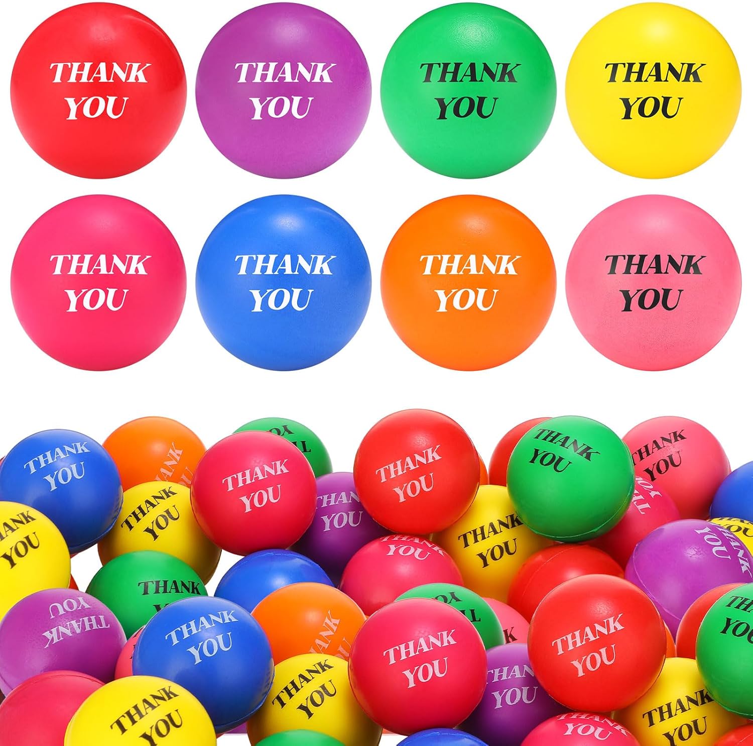 Amazon.com: Libima 40 Pieces Motivational Stress Balls 8 Color Foam ...