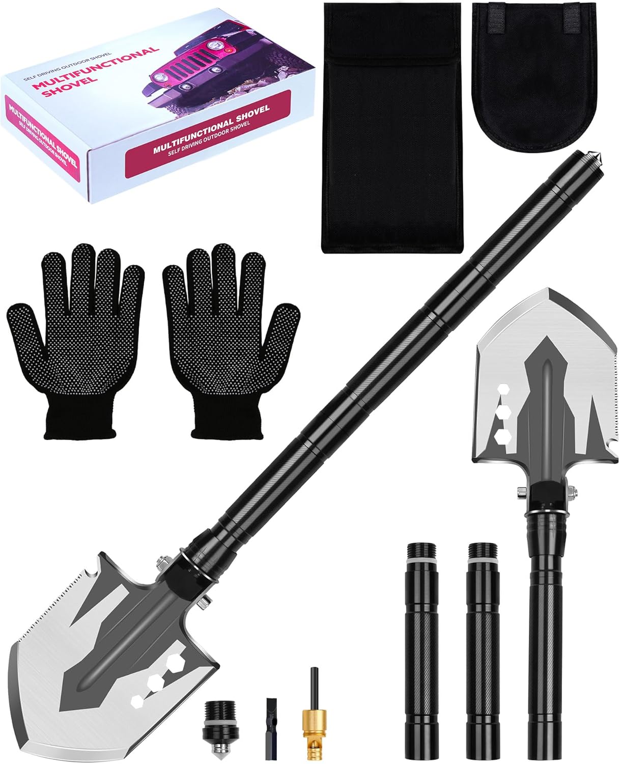 Amazon.com : AOFUXTI Camping Folding Collapsible Small Shovel ...
