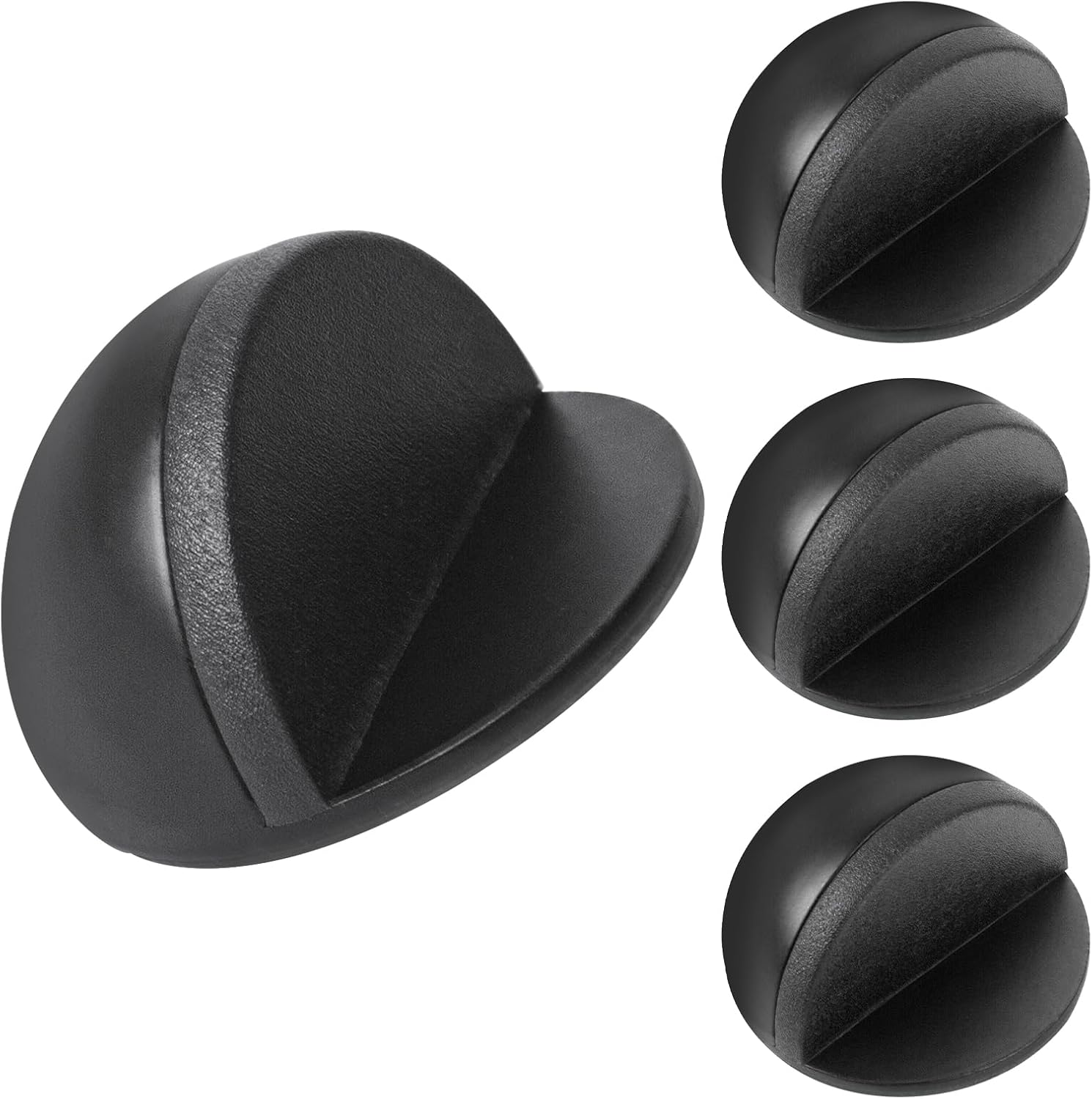 4 x Stainless Steel Door Stoppers, Adhesive Door Stoppers with Rubber ...