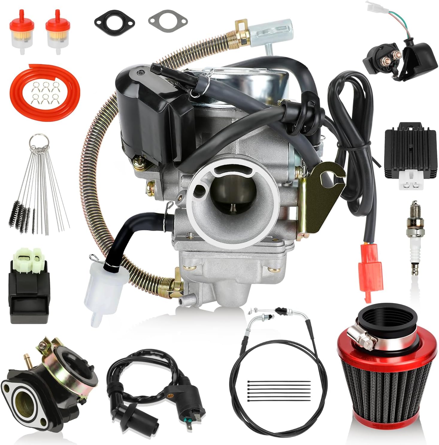 Amazon.com: Carburetor & Intake Manifold Boot Kandi 200cc KD-200GKA KD ...