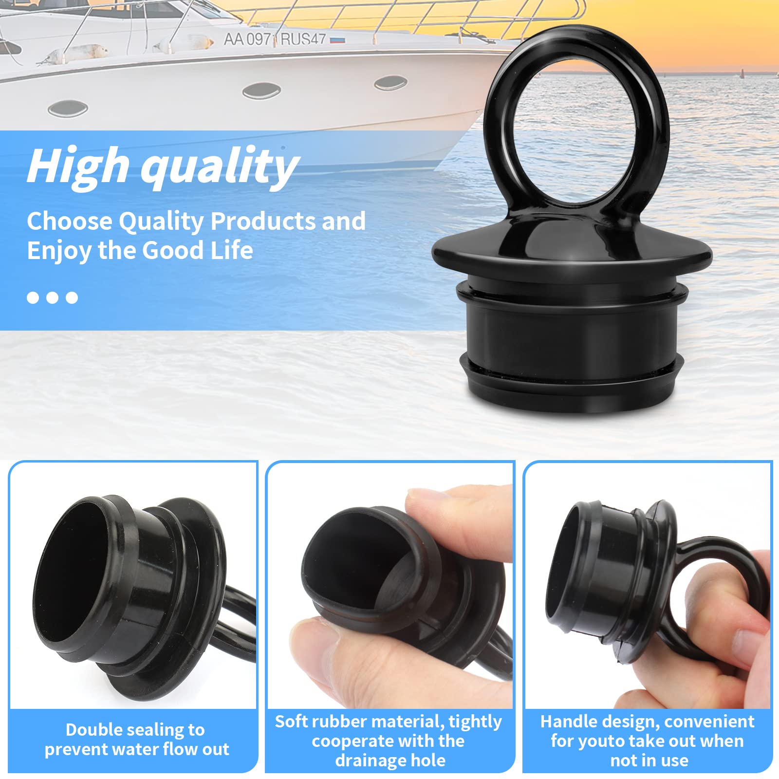 Snapklik.com : PVC Push-in Boat Drain Plug Replacement For T-H-Mar-ine ...