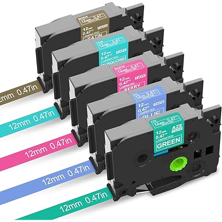 Amazon.com: TZ 12mm 0.47 PT-D210 Color Tape Replacement for Brother P ...