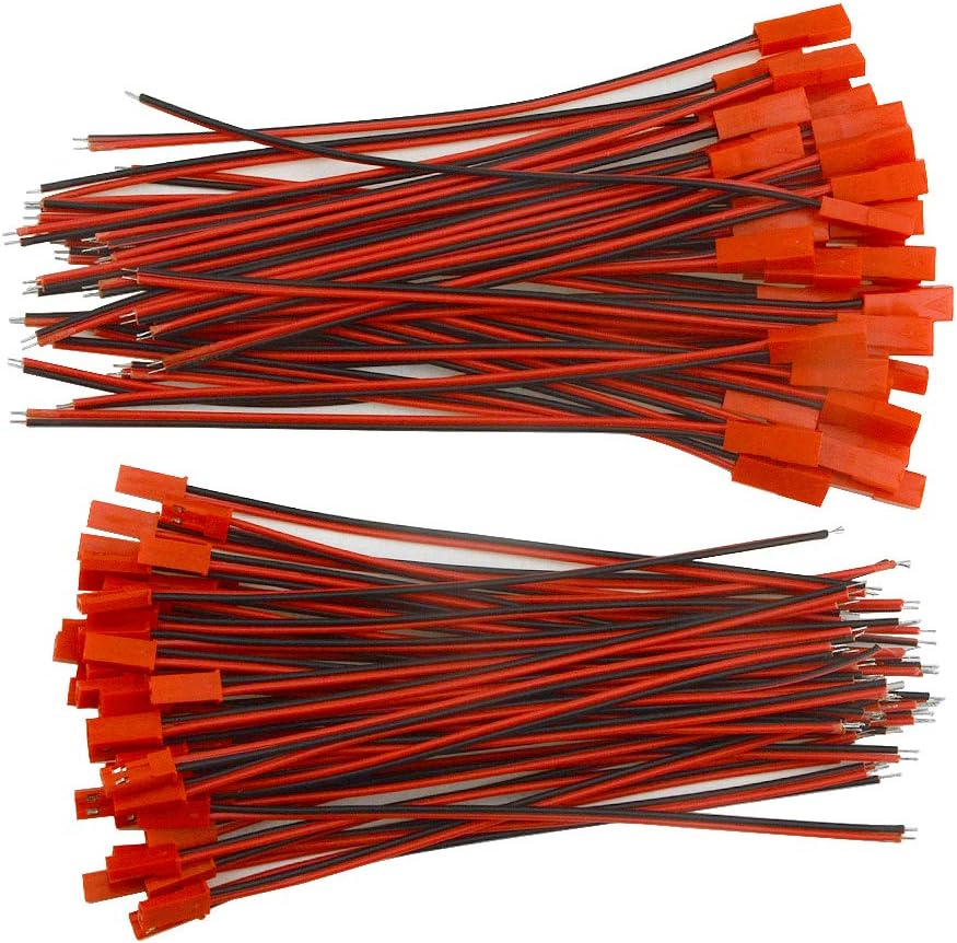 Amazon.com: XINGYHENG 100PCS 50Pairs 2Pin Female Male Connector Wire ...