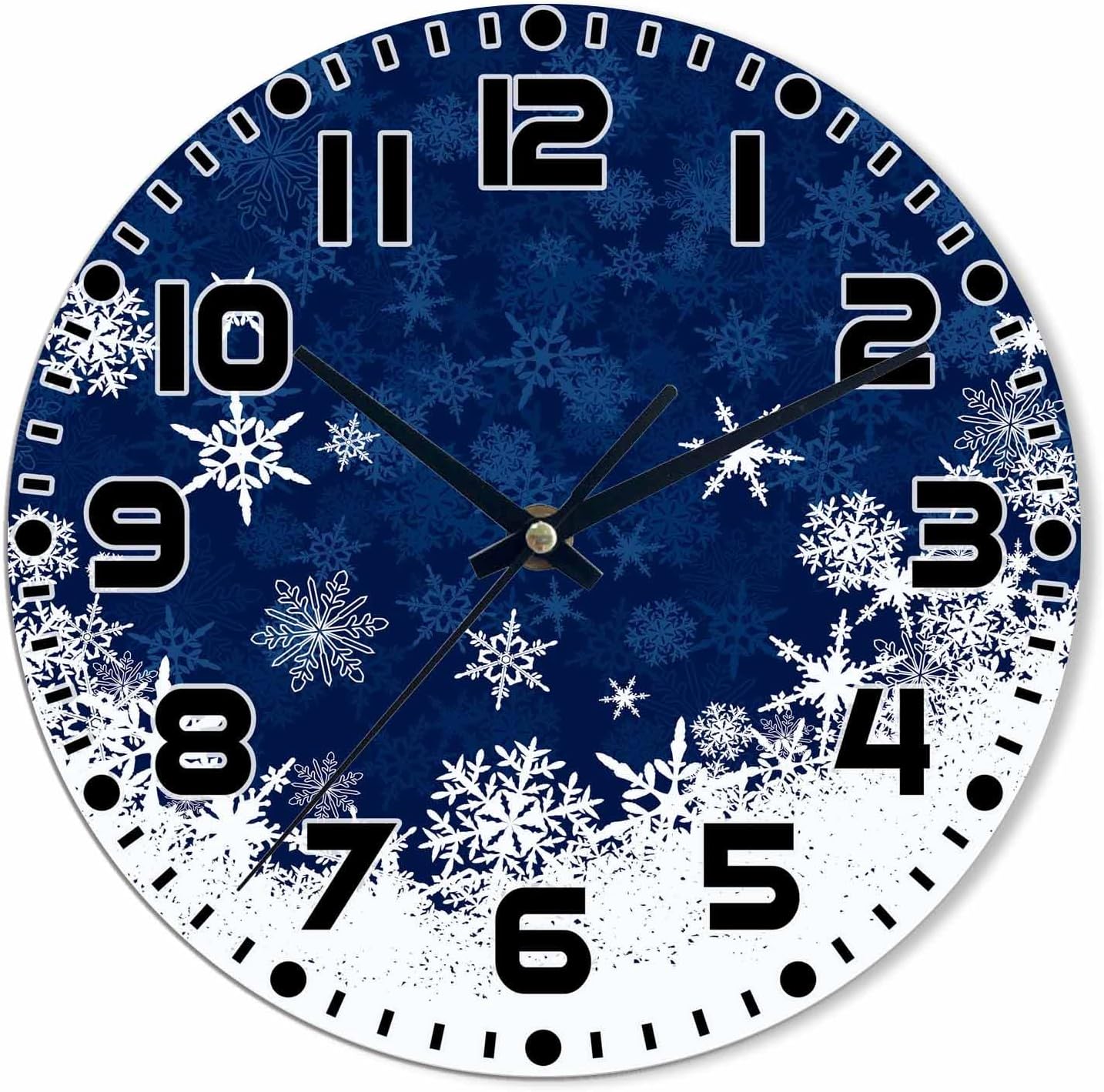 Amazon.com: NOMEDOGYIM Snowflake Wall Clock Merry Christmas Coming New ...