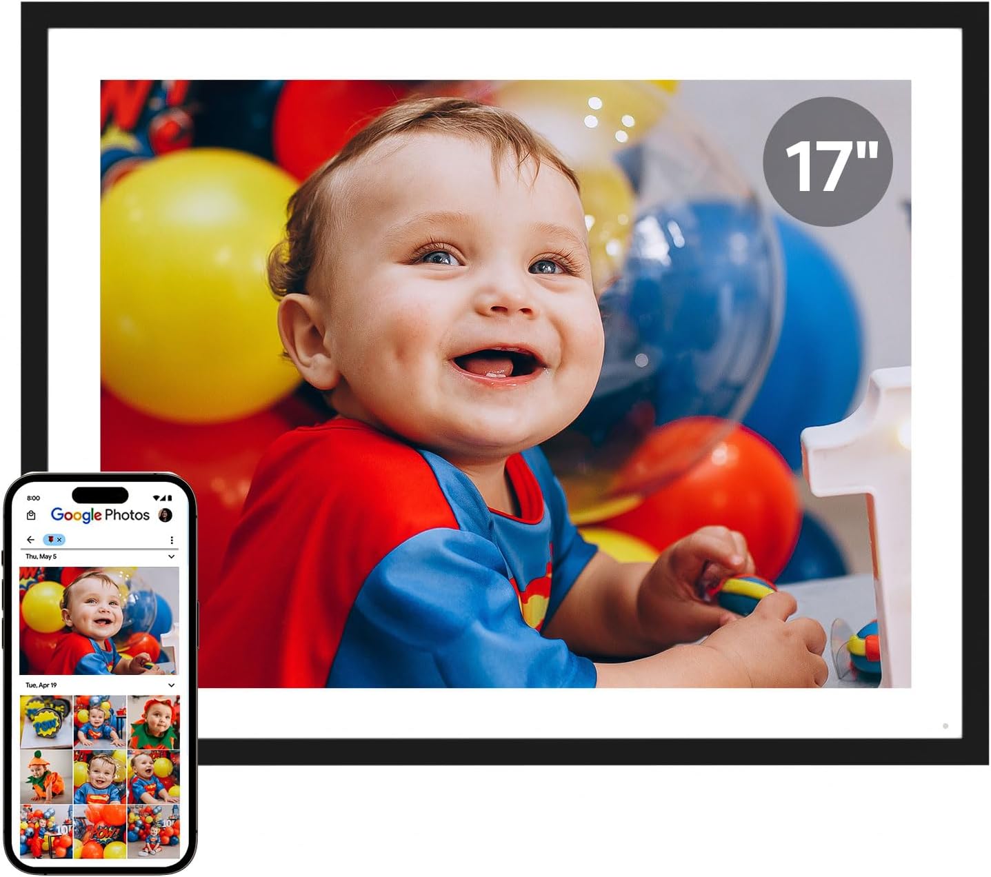 Amazon.com : Reflection Frame Digital Picture Frame, ePaper 13.3 ...