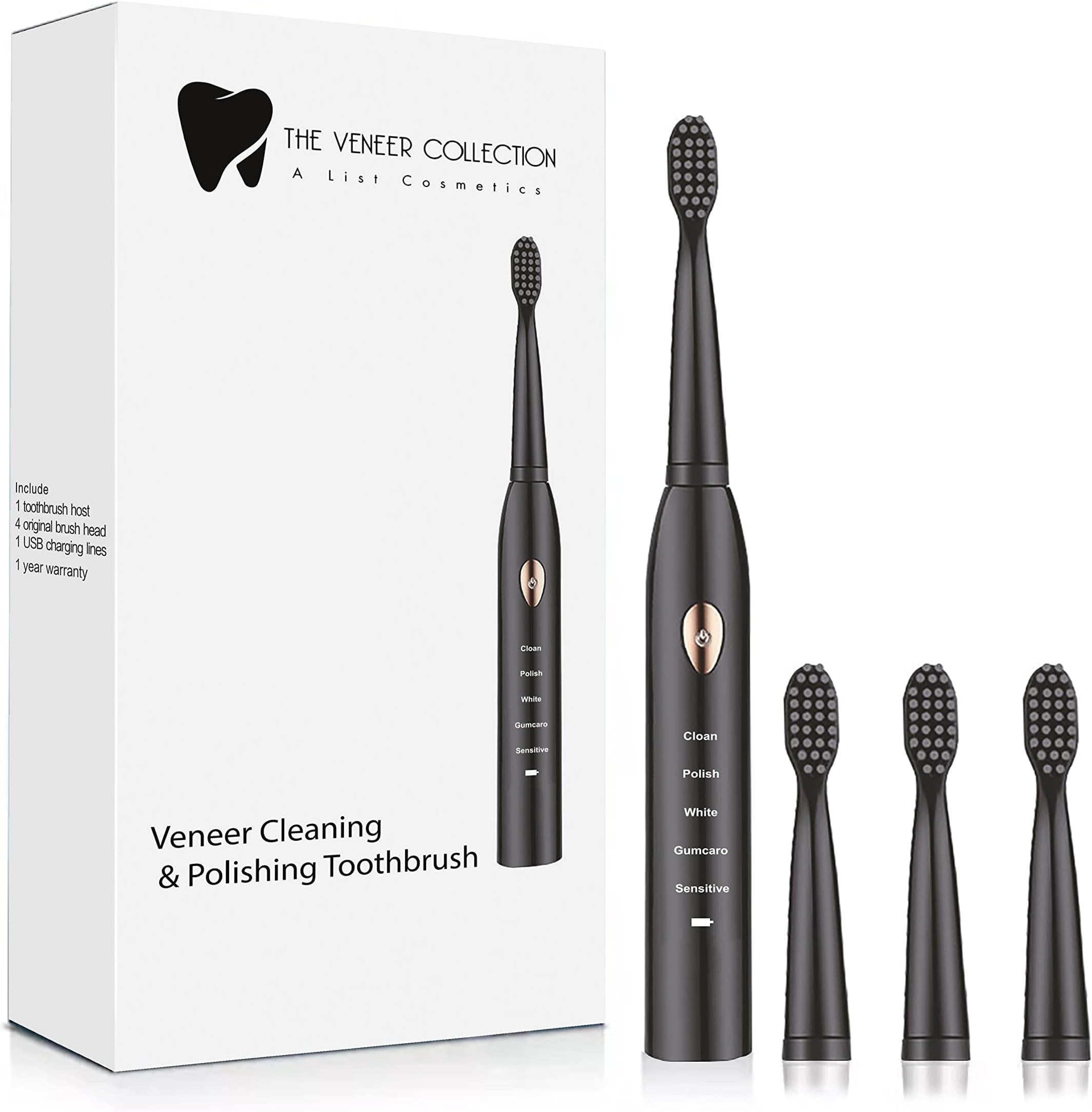 Amazon.com: The Veneer Collection Veneer Polishing Toothbrush, Electric ...
