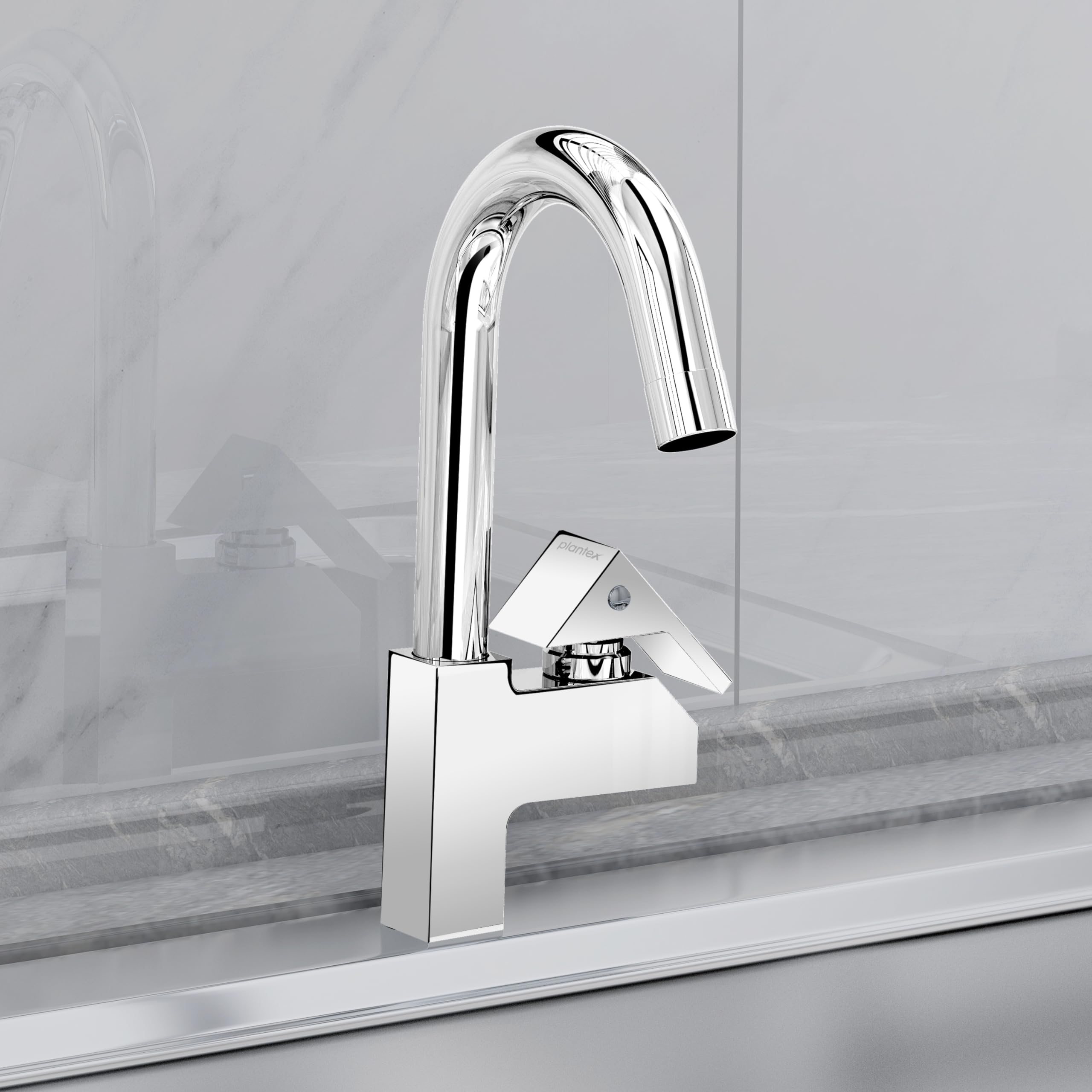 Plantex Pure Brass Single Lever tap with 360° Extended Swivel Spout for ...