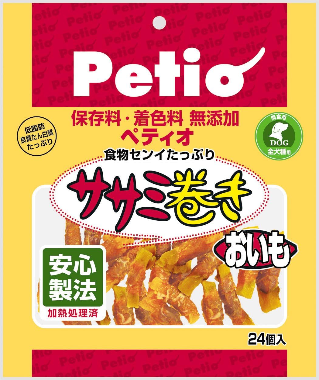 Amazon | ペティオ (Petio) ササミ巻きおいも 24個入 | ペティオ (Petio) | ジャーキー 通販