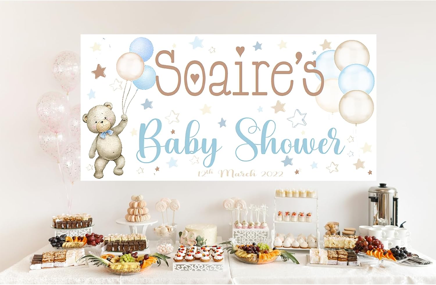 Print A Party Personalised Baby Shower Banner Welcome Sign Board Poster ...