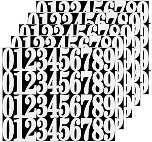 AIEX 200pcs Vinyl Number Decals, Waterproof Vinyl Numbers Stickers ...