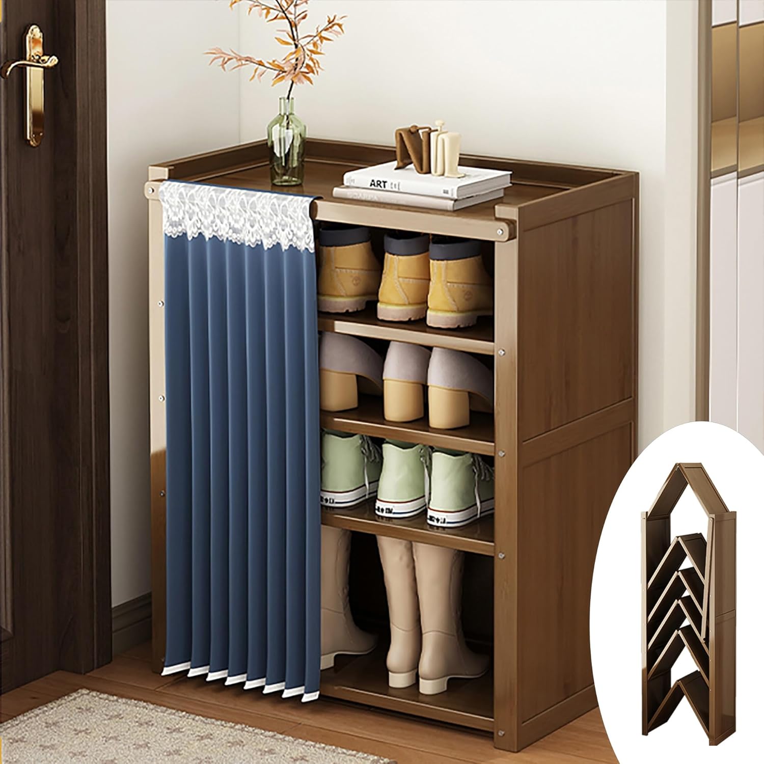 Amazon.com: Installation-Free Shoe Cabinet Organizer, Shoe Storage ...