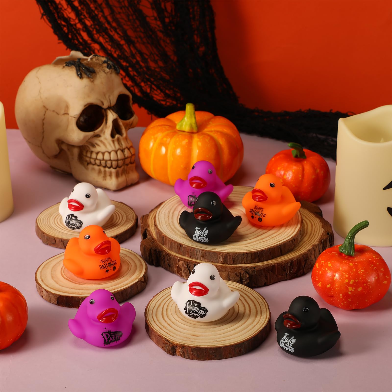 Jerify 48 Pcs Halloween Rubber Ducks 2 Inch Trick or Treat Halloween ...