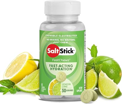 SaltStick FastChews Electrolytes | 60 Chewable Electrolyte Tablets ...
