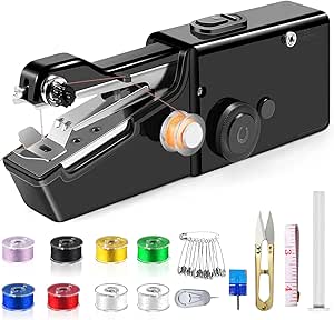 Mini Sewing Machine, Handheld Sewing Machine Portable Cordless Electric ...