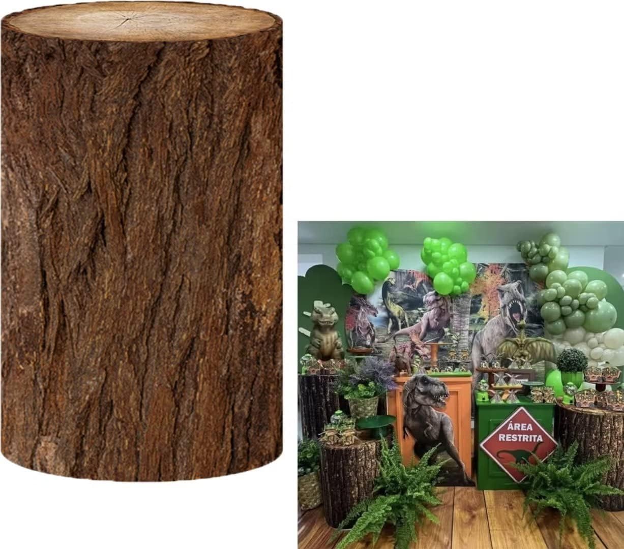 Amazon.com : Iydamc Vintage Wooden Pedestal Covers for Birthday Party ...