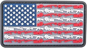 Amazon.com : Evike - US Flag Guns PVC Morale Patch : Sports & Outdoors