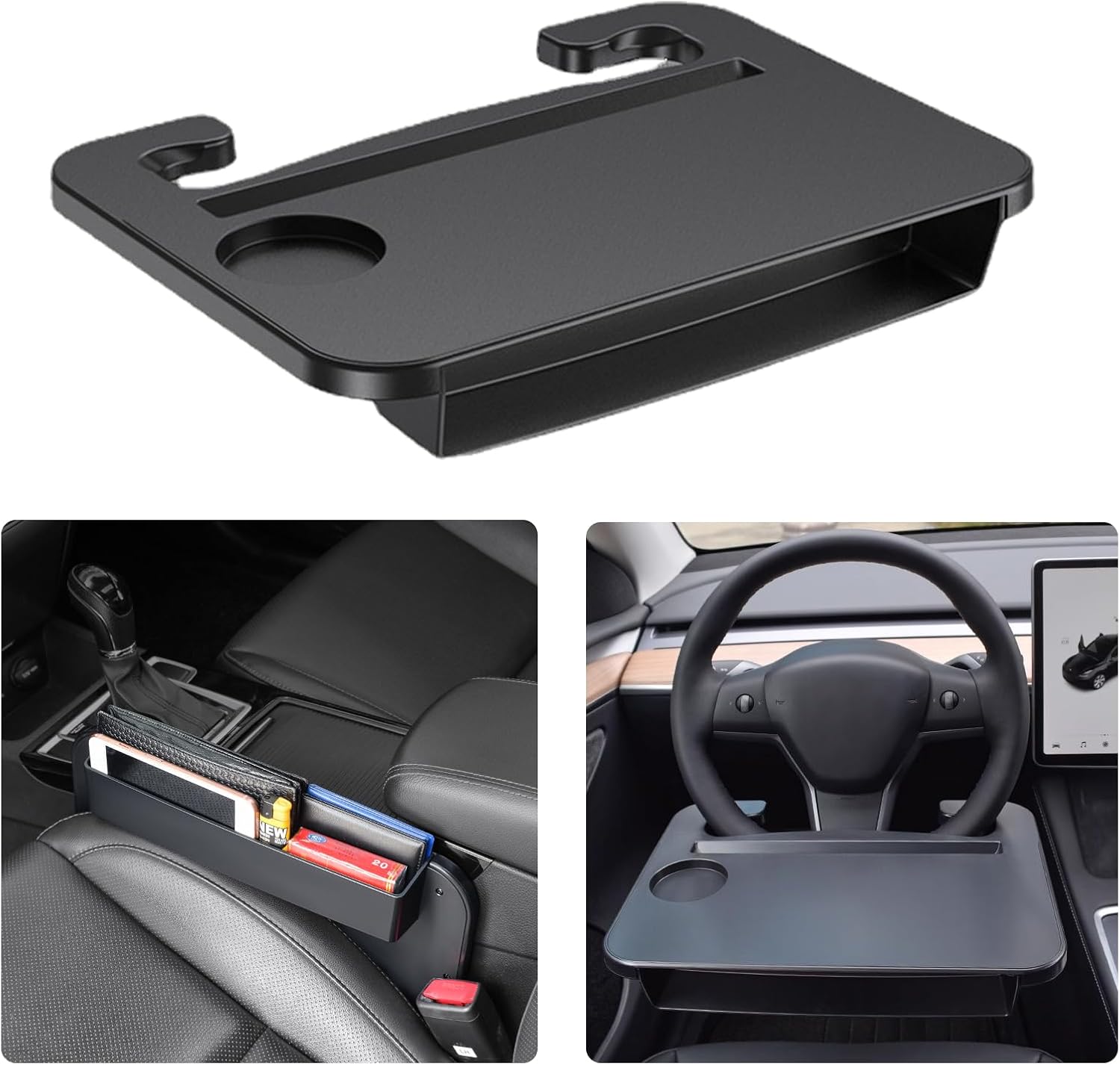 Amazon.com: Volicrt 2 in 1 Car Steering Wheel Tray for Temporary Eating ...