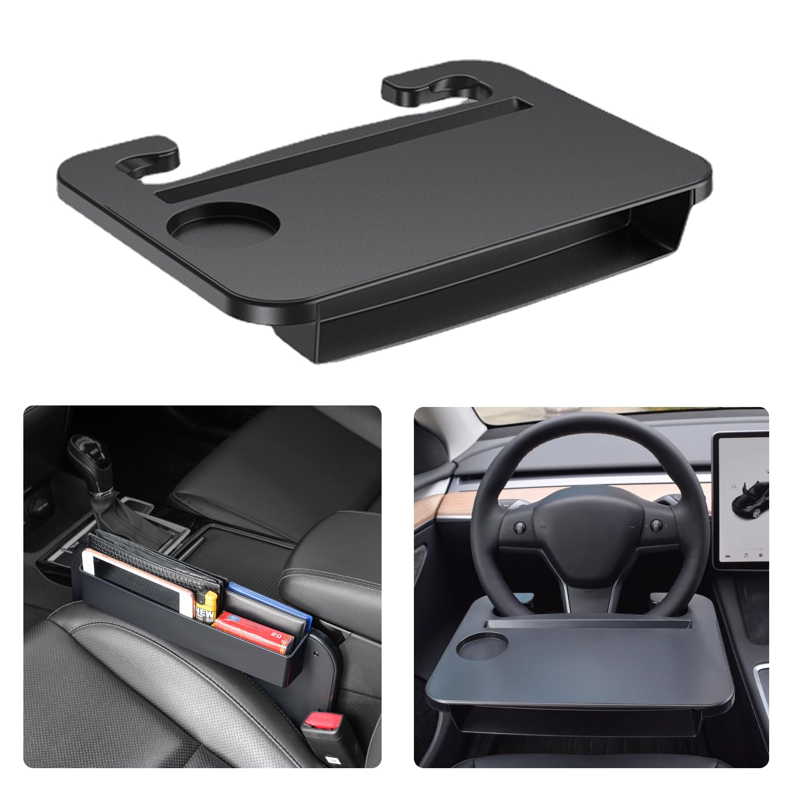 Amazon.com: Volicrt 2 in 1 Car Steering Wheel Tray for Temporary Eating ...
