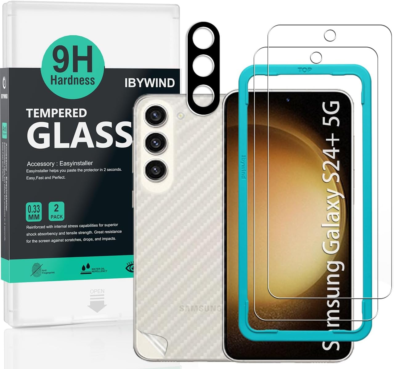 Amazon.com: Ibywind 2 Pack Screen Protector For Samsung Galaxy S24+/S24 ...