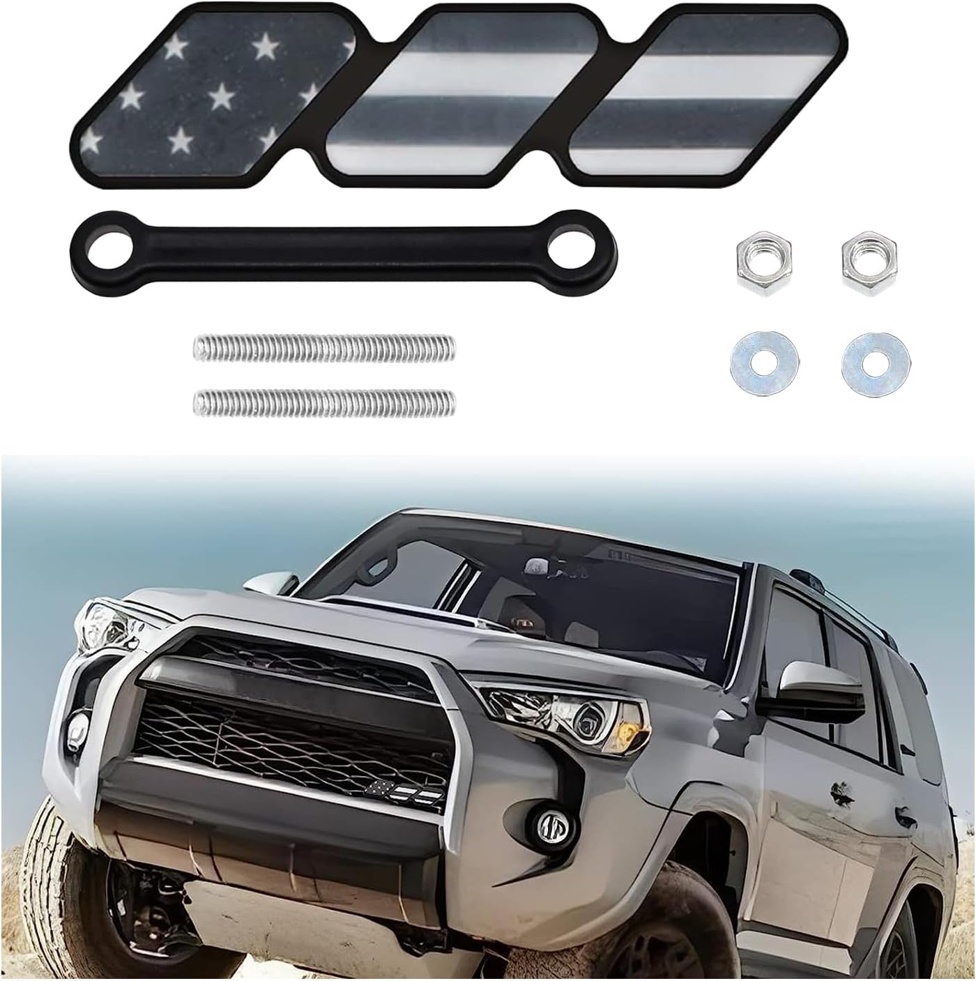 Kewucn Tri-Color Grille Badge Emblem Decoration Accessories, Auto ...