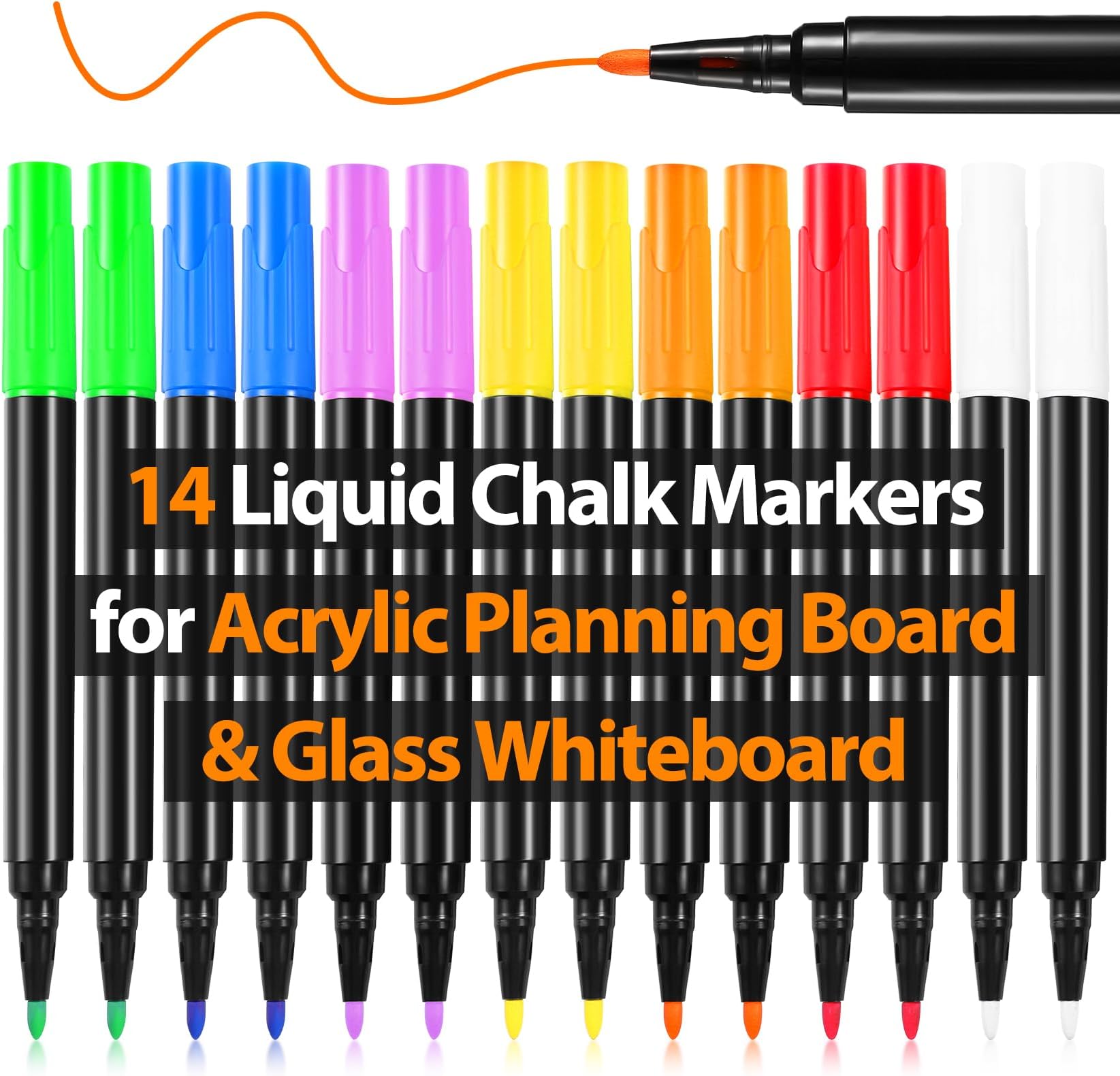 OORAII Liquid Chalk Markers for Acrylic Fridge Calendar Planning Board ...