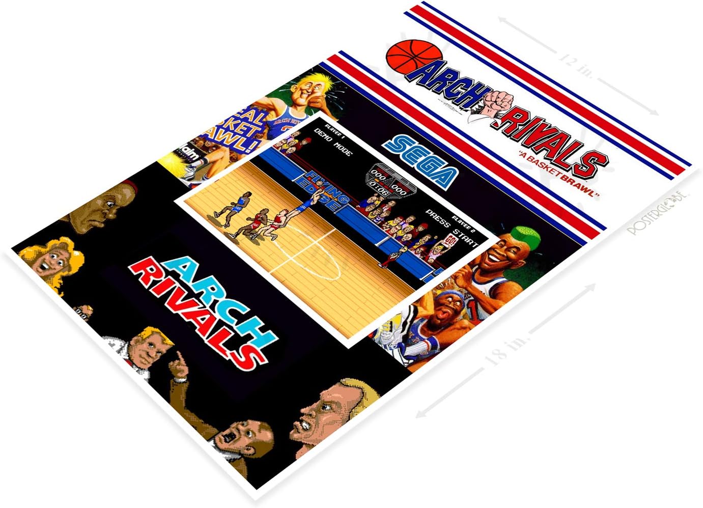 Amazon.com: PosterGlobe C247 Arch Rivals Retro Arcade Gameroom Console ...