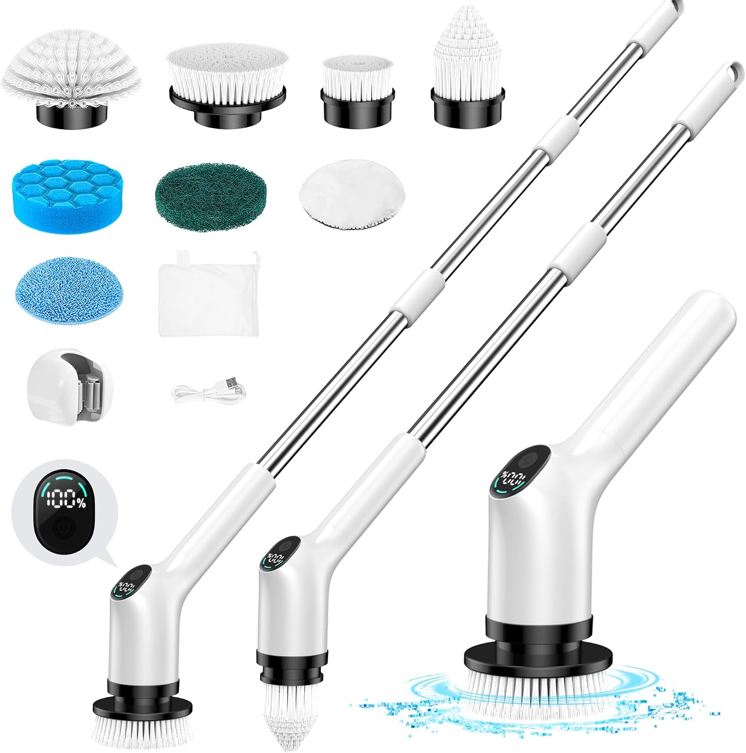 Amazon.com: Electric Spin Scrubber, 2024 Upgrade Cordless Shower ...